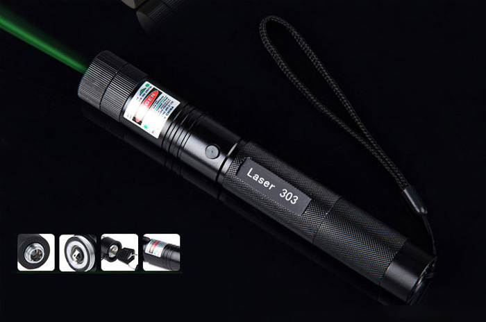 200mw Portable Green 303 laser pointer with safety key - $43.00,laser ...